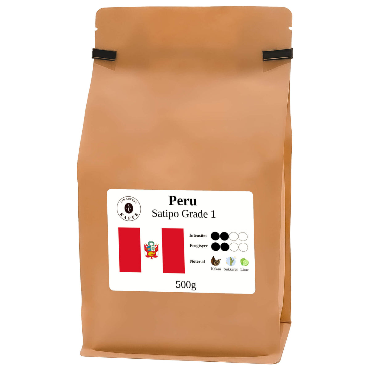 Stempel kaffe fra dansk kafferisteri Peru Grade one 500g